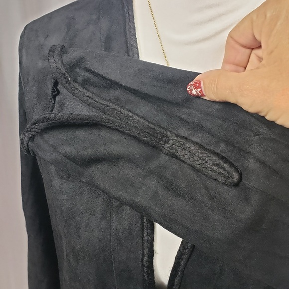 Vocal | Jackets & Coats | Vocal Black Faux Suede Leather Military ...